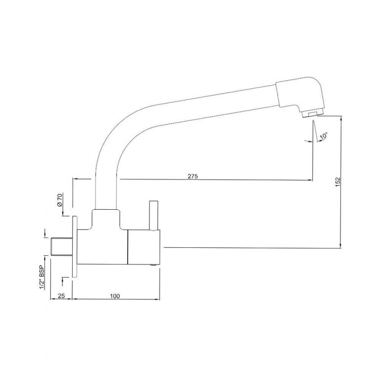 FLR-CHR-5347SD - Sink Cock with Extended Swinging Spout - Green Meadows